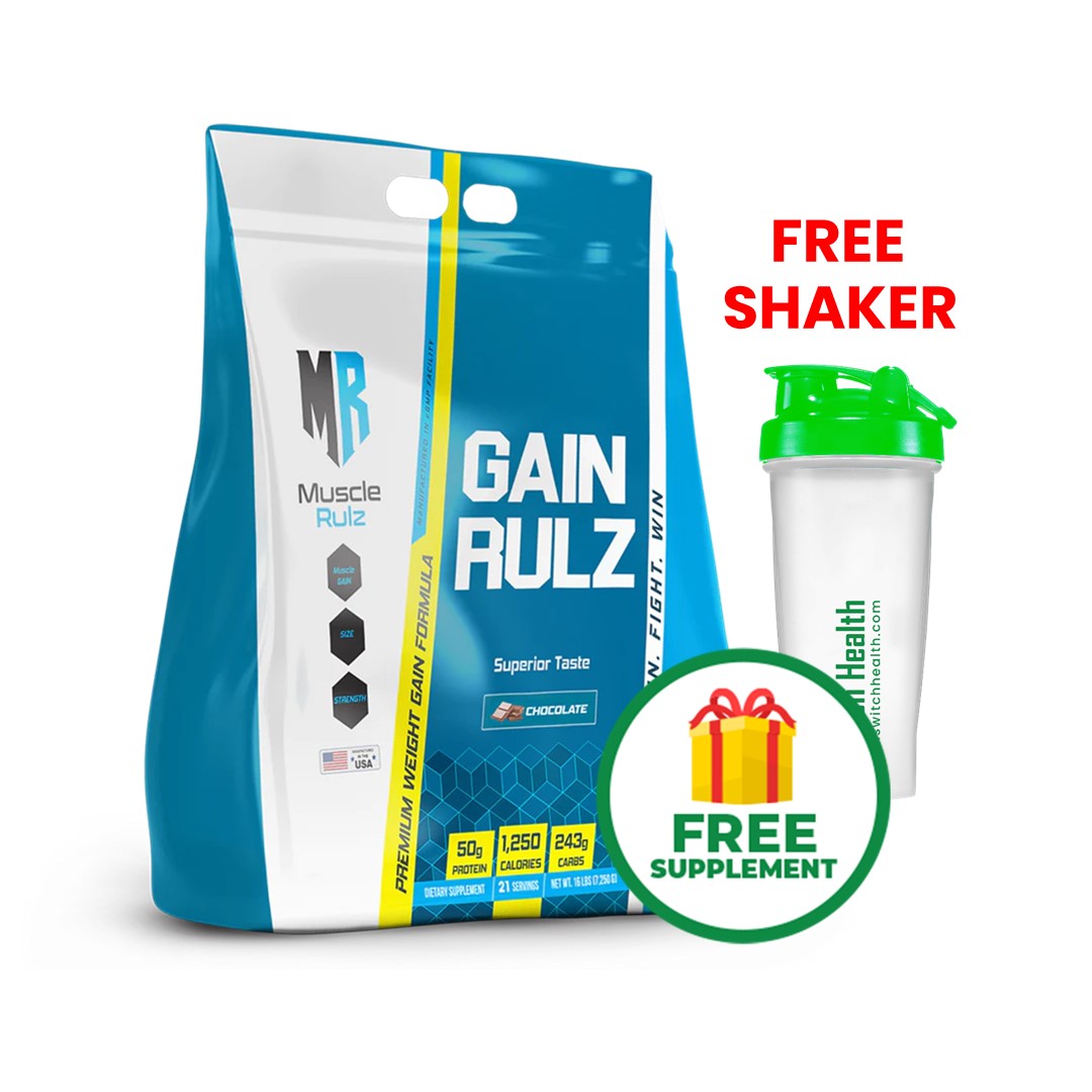 Muscle Rulz Gain Rulz Premium Weight Gainer Protein Formula - 16lbs
