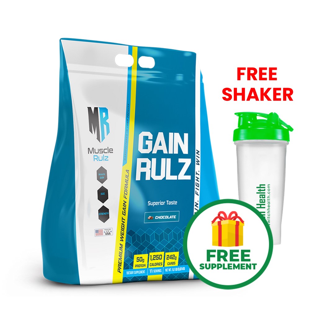 Muscle Rulz Gain Rulz Premium Weight Gainer Protein Formula - 8.1lbs