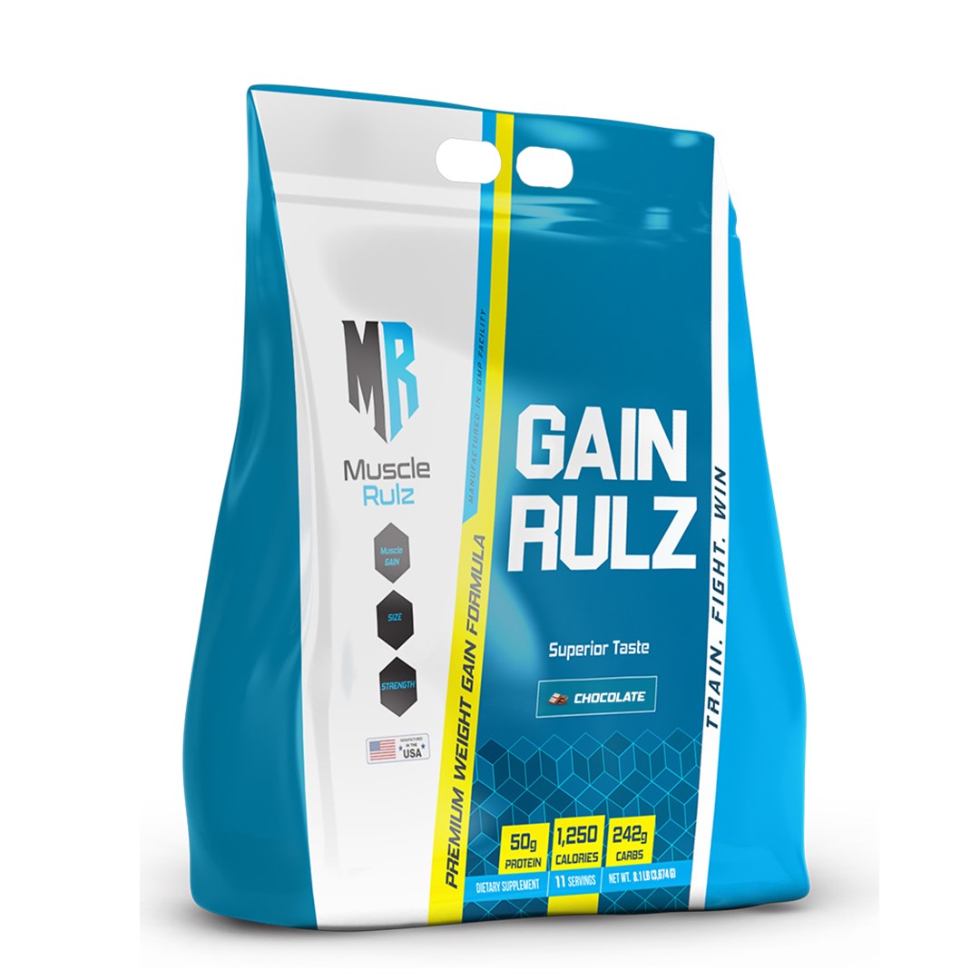 GAIN RULZ PREMIUM WEIGHT GAINER PROTEIN FORMULA - 8.1LBS MUSCLE RULZ